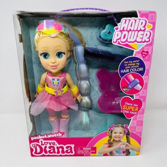 head start | Toys | Pocket Watch Love Diana Hair Power Doll With ...